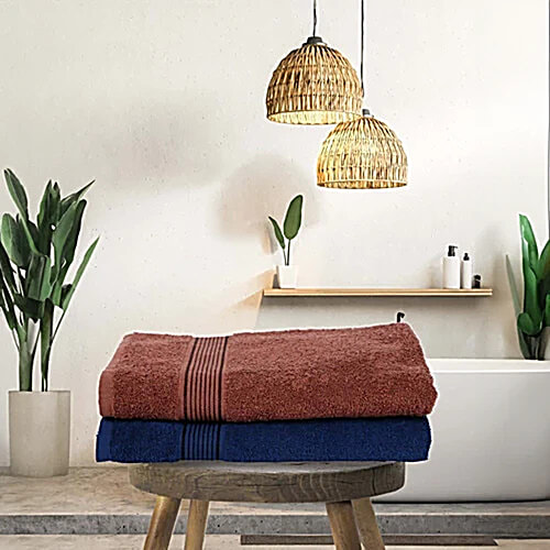 Buy Bianca Lorena 100% Cotton Super-Soft Terry Bath Towels - Grey ...