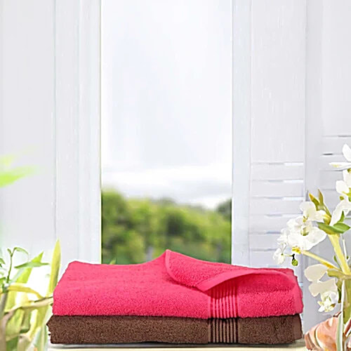 Buy Bianca Lorena 100% Cotton Super-Soft Terry Bath Towels - Brown ...