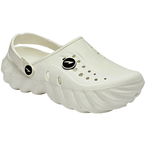 Buy Asian Footwear Men's Off White Back Strap Clogs Online at Best ...