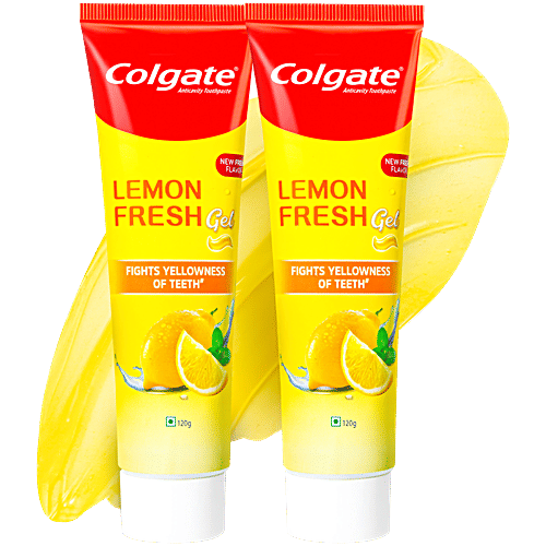 Buy Colgate Lemon Fresh Gel Toothpaste - Fights Yellowness of Teeth ...