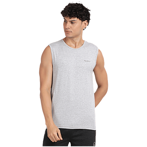 Buy Pepe Jeans Grey Cotton Comfort Fit Vest Online at Best Price of Rs ...