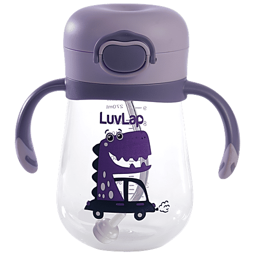 Buy LuvLap Baby Bite Resistant Soft Silicone Weighted Straw Sipper Cup ...