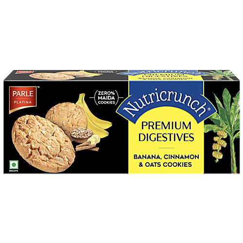 Buy Parle Nutricrunch Premium Digestive - Banana Cinnamon & Oat Cookies ...
