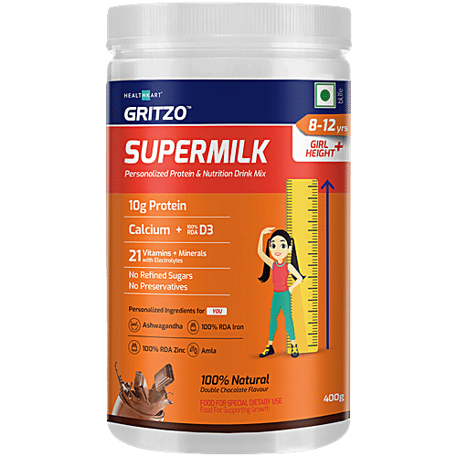 Buy Gritzo SuperMilk Girl Height+ Personalized Protein & Nutrition ...