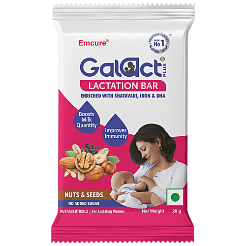 Buy Galact Plus Lactation Bar - Nuts & Seeds With Shatavari, Iron & DHA ...