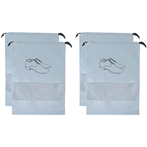 Buy Pearlfiesta Shoe Cover & Bags Pouches Transparent With Drawstring ...