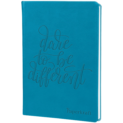 Buy Paperkraft Blue Debossed PU Journal - Unruled, 192 Pages, Notebook ...