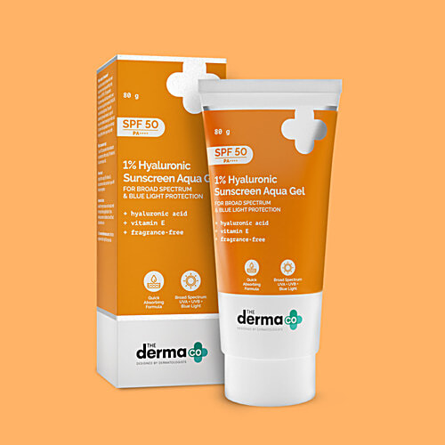 Buy The Derma Co 1% Hyaluronic SPF 50 PA++++ Sunscreen Aqua Gel Online ...
