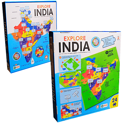 Buy Ekta Explore India Map Foam Puzzle - States & Capitals Online at ...