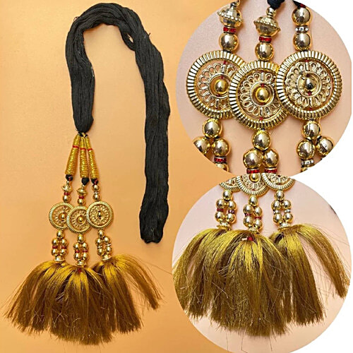 Buy Creative Space Punjabi Style Paranda Hair Accessory - Golden Online ...