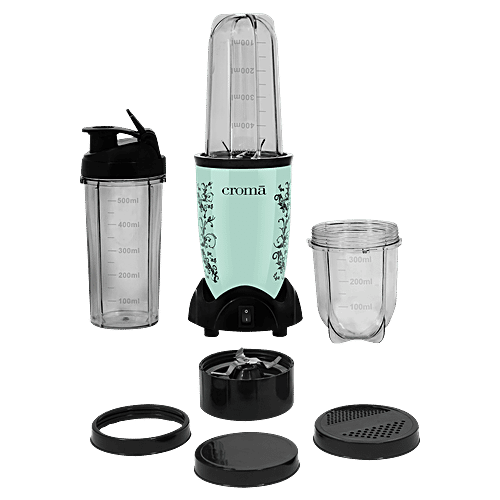 Buy Croma Personal 450-Watt 3 Jars Blender (3 Speed Control, Teal Green ...