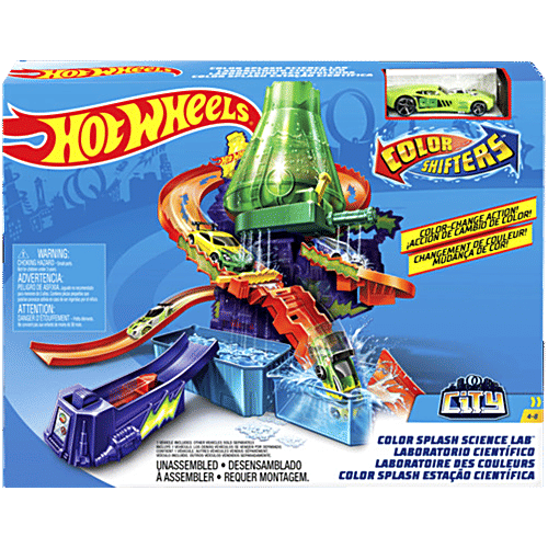 Buy Hot wheels Color Shifters Science Lab With 1:64 Scale Cars, Track ...