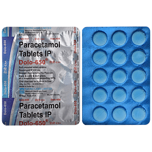 Buy DOLO Paracetamol Tablets 650 mg Online at Best Price of Rs 33.6 - bigbasket