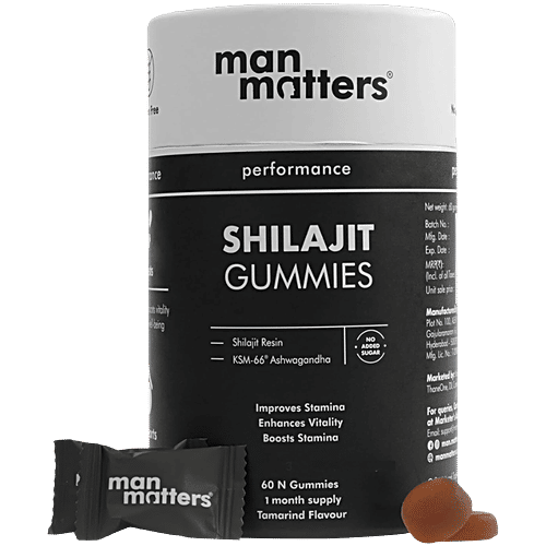 Buy Man Matters Shilajit Gummies - Tamarind Flavour Online at Best ...
