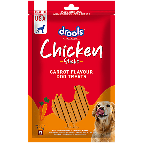 Buy Drools Chicken Sticks Carrot Flavour Dog Treats Online at Best Price of Rs 179.1 - bigbasket
