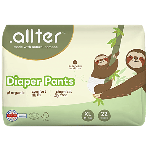 Buy .allter Organic Bamboo Diaper Pants - XL, 16+ kgs Online at Best ...
