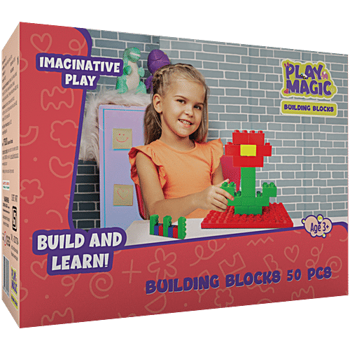 Buy Play Magic Building Blocks - 3+ Years, Multicolour Online at Best ...