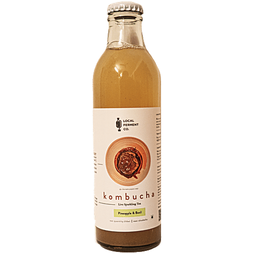 Buy Local Ferment Co Pineapple & Basil Kombucha - Live Sparkling Tea Online at Best Price of Rs ...