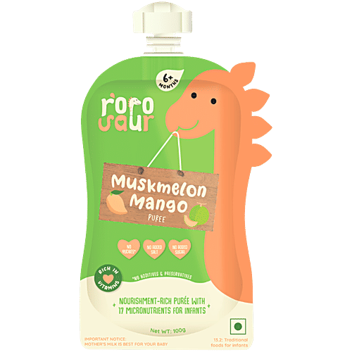Buy Rorosaur Muskmelon Mango Puree For Infants - 6+ Months Online at ...