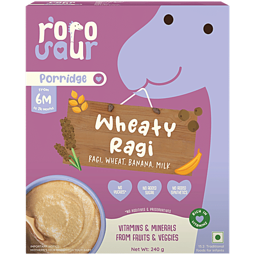 Buy Rorosaur Wheaty Ragi Porridge - 6-24 Months Online at Best Price of ...