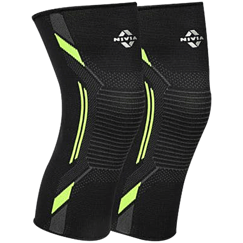 Buy Nivia Knitted Knee Support - Black Online at Best Price of Rs 399 ...