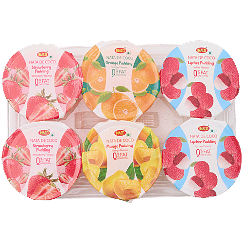 Buy Inaco Nata De Coco Pudding - Lychee, Mango, Strawberry, Orange ...