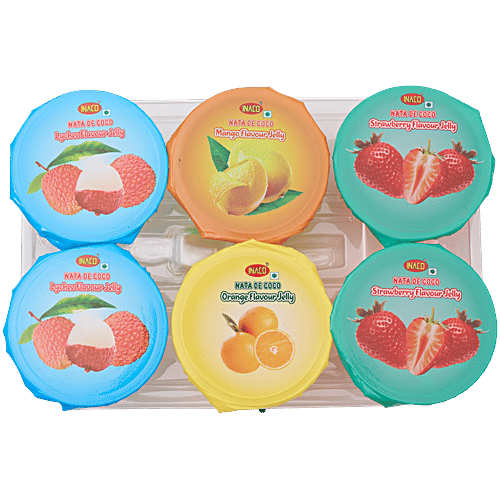 Buy Inaco Nata De Coco Jelly - Lychee, Mango, Strawberry, Orange Online at Best Price of Rs 240 ...