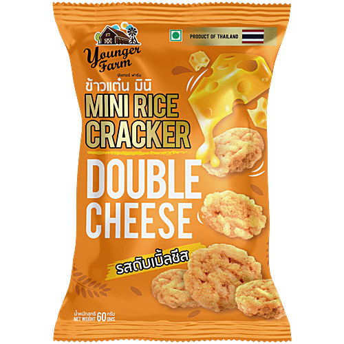 Buy Younger Farm Double Cheese Flavour Mini Rice Cracker Online at Best ...