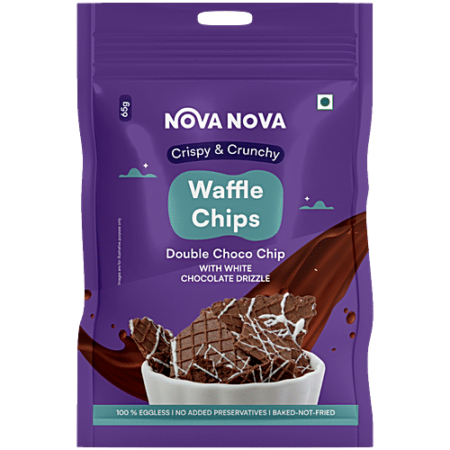 Buy Nova Nova Waffle Chips Double Choco Chip - With White Chocolate ...