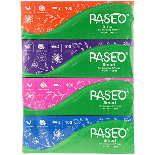 Buy Paseo Smart Facial Tissue - 2 Ply Online at Best Price of Rs 370.5 ...