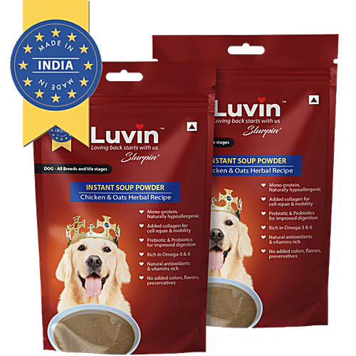 Buy Luvin Slurpin' Chicken & Oats Instant Soup Powder - For Dogs Online ...