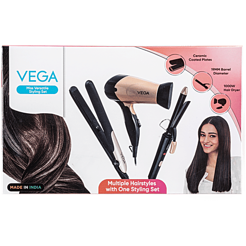 Buy Vega Miss Versatile Styling Set VHSS-03 - Straightener, 1000W Hair ...