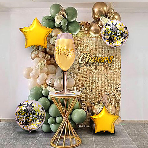Buy DP Foil Balloon - Party Glass Cheers, Star, Round Congratulations ...
