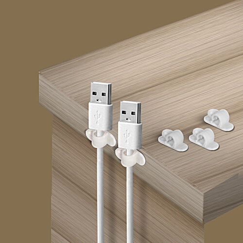 Buy bb home Premium Cable Clips Wire Organizer - White Online at Best ...