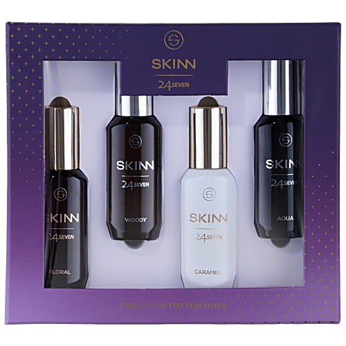 Buy SKINN 24 Seven Gift Pack Eau De Parfum For Men & Women - Floral ...