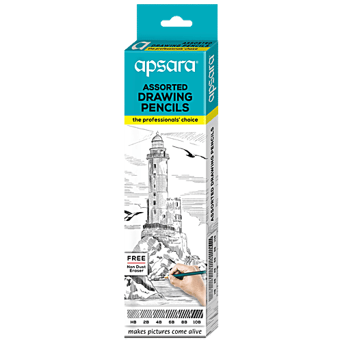 Buy Apsara Assorted Drawing Pencils - Distinctive Grades Online at Best ...