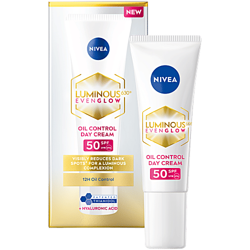 Buy Nivea Luminous Even Glow Oil Control Day Cream - SPF 50 Online at ...