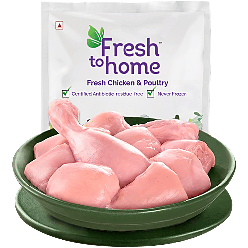 Buy FreshtoHome Tender Chicken-Skinless Curry Cut Online at Best Price ...