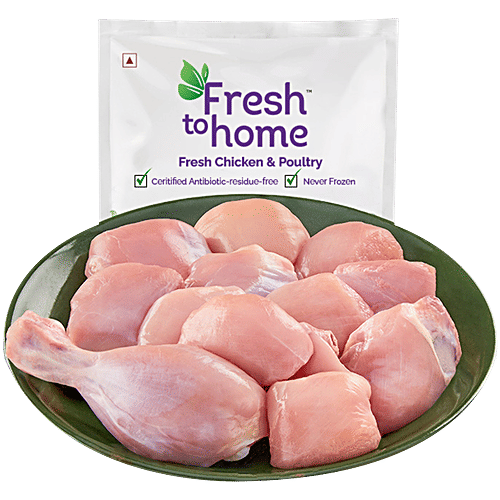 Buy FreshtoHome Premium Chicken - Curry Cut, Skinless Online at Best ...