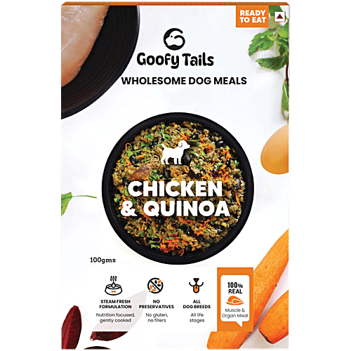 Buy Goofy Tails Chicken & Quinoa Wholesome Dog Meal For All Breeds ...