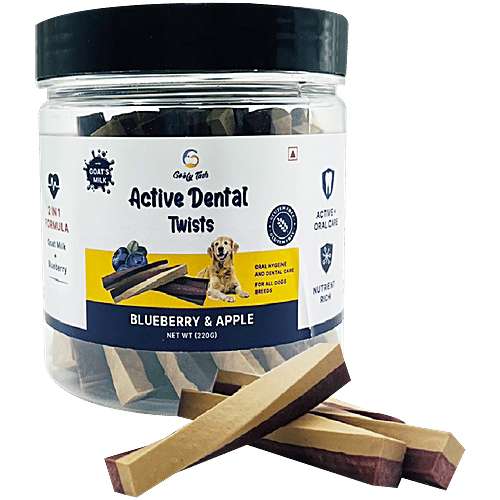 Buy Goofy Tails Active Dental Twists - Blueberry & Apple, Oral Hygiene ...
