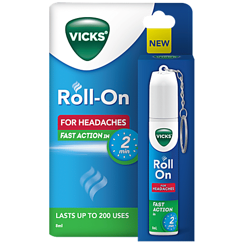 Buy Vicks Roll-On - For Headaches, With Keychain Online at Best Price ...