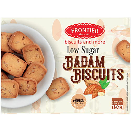 Buy Frontier Low Sugar Badam Biscuits Online at Best Price of Rs 259.2 ...