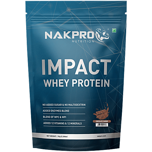 Buy Nakpro Impact Whey Protein - Chocolate Flavour Online at Best Price ...