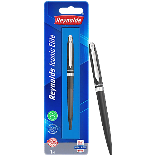 Buy Reynolds Iconic Elite Gun Metal 0.7 mm Ball Pen - Blue Ink Online ...