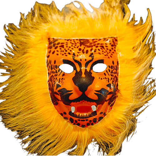 Buy House of Festivals Lion Face Mask - Animal Mask For Cosplay, Orange ...