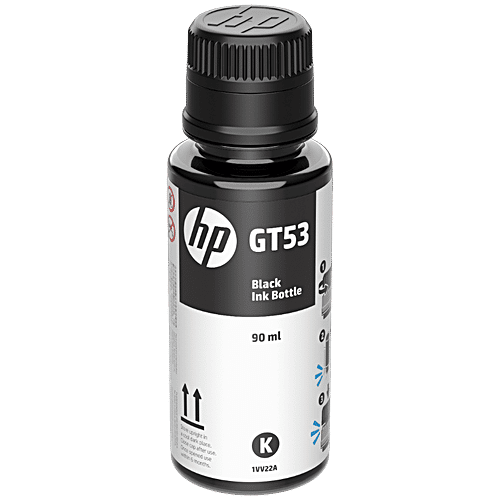 Buy Hewlett Packard GT53 Ink Bottle, 90 ml, 1VV22AA, Black Online at ...
