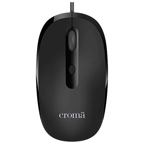 Buy Croma Wired Optical Mouse With 4 Buttons (2400 DPI Adjustable ...