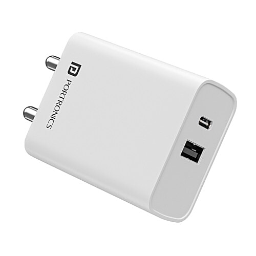 Buy Portronics Adapto 70 33W Fast Charger Adapter With USB + Type-C ...