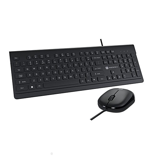 Buy Portronics Keytonic Wired Keyboard & Mouse Set - Black Online at ...